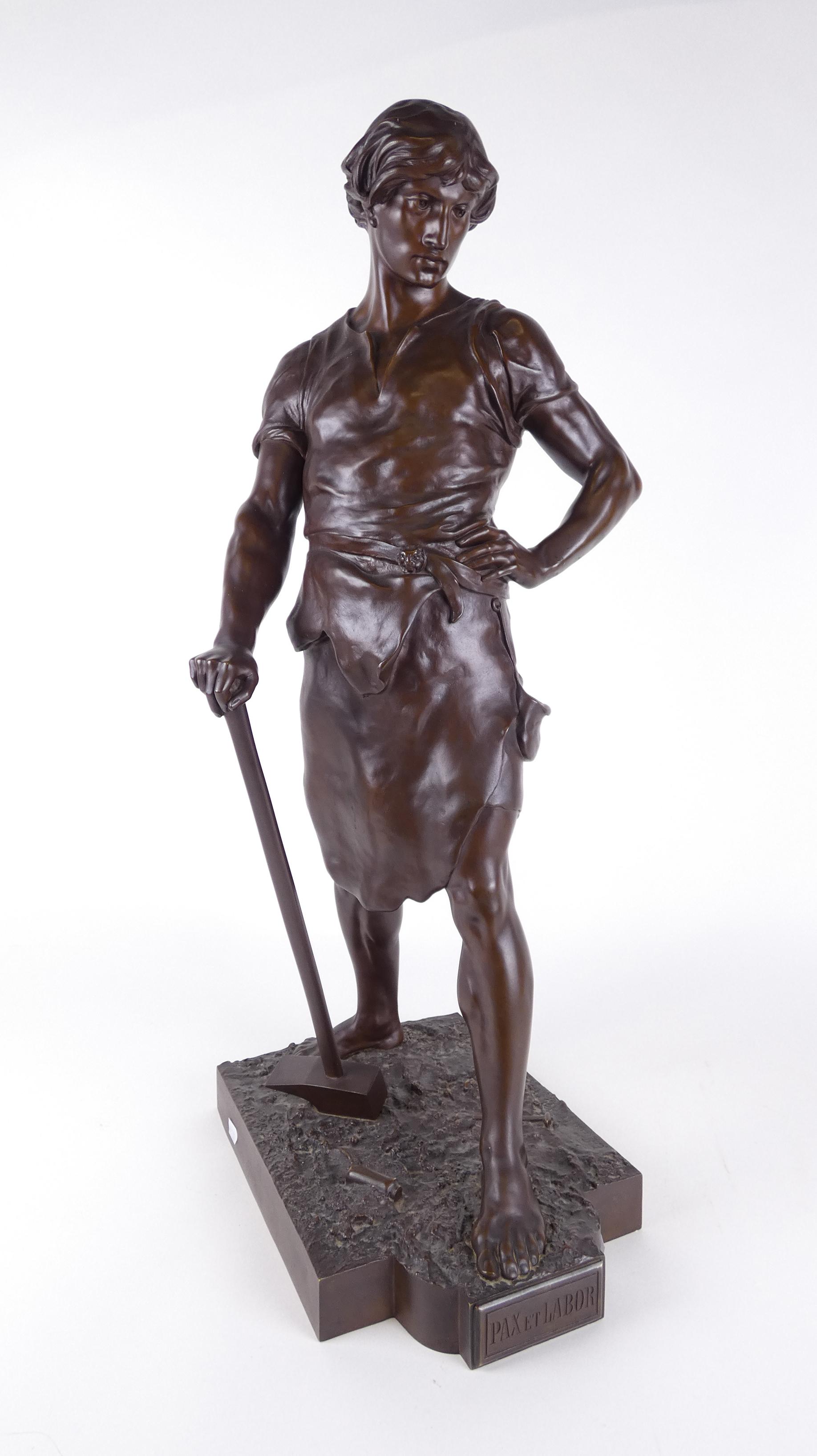 Sculpture : Bronze - Pax et Labor - signé PICAULT Emile