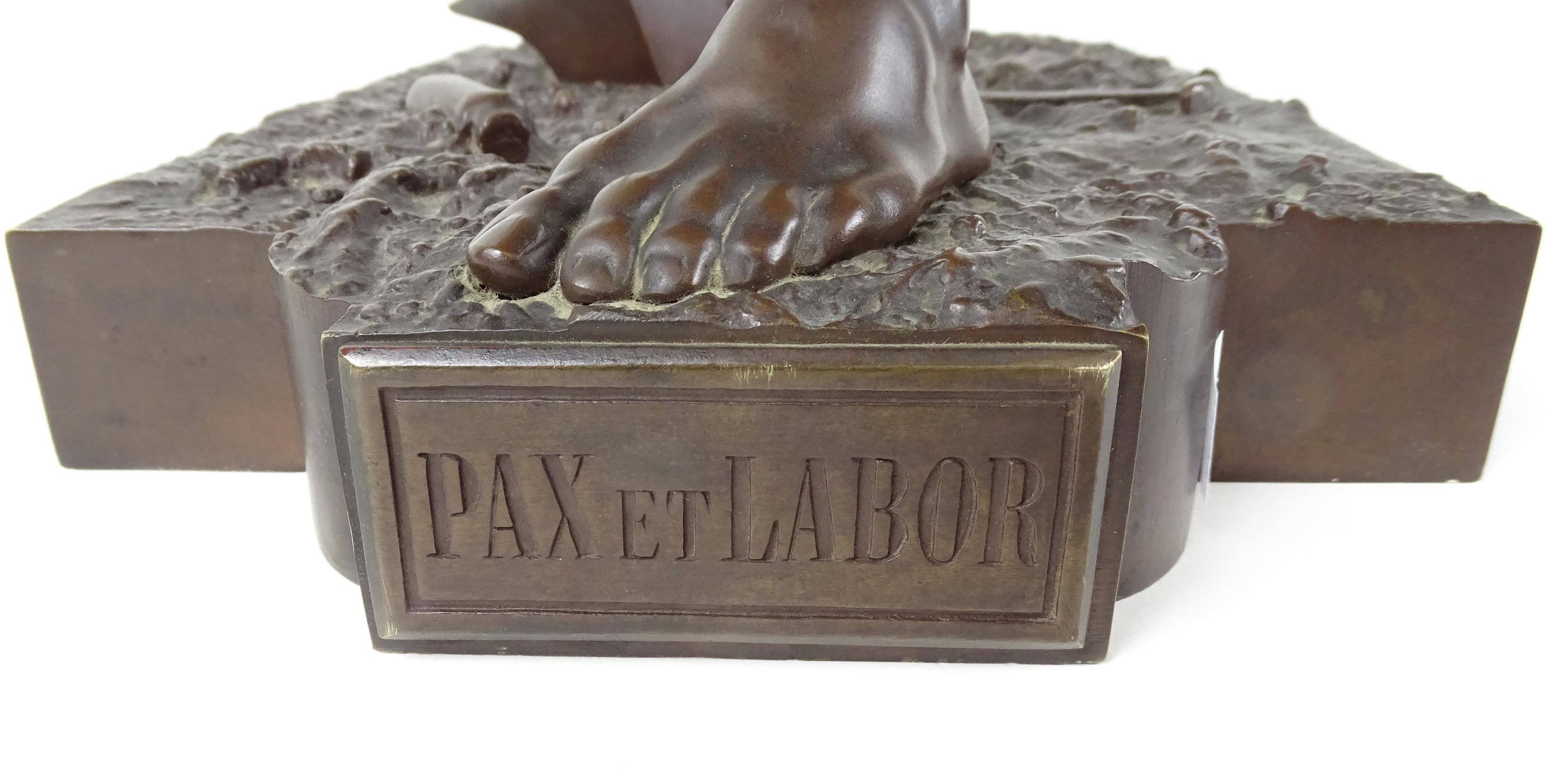 Sculpture : Bronze - Pax et Labor - signé PICAULT Emile