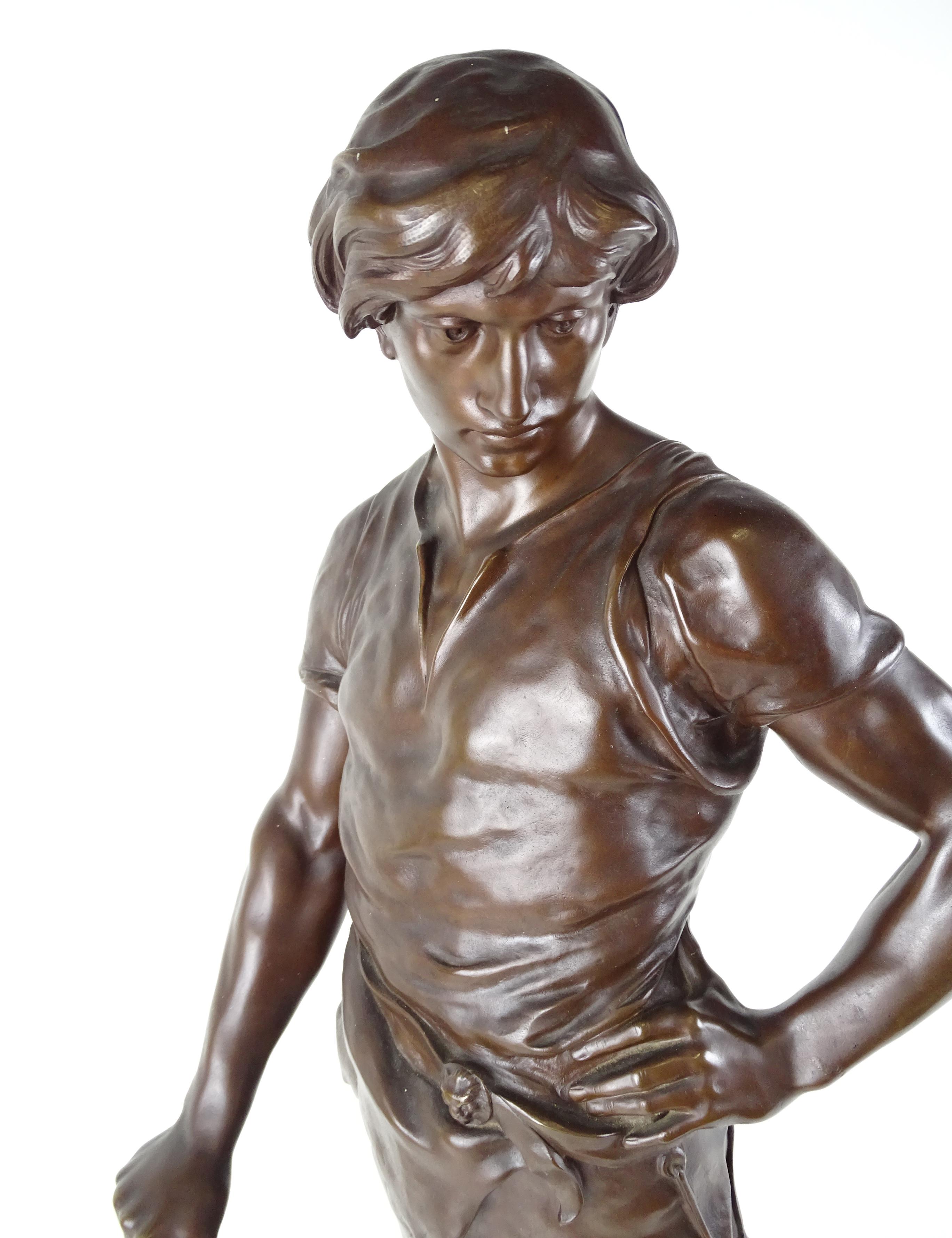 Sculpture : Bronze - Pax et Labor - signé PICAULT Emile